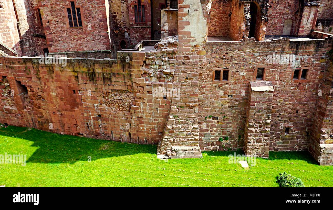 Beautiful ruins of Heidelberg Castle in Heidelberg, Germany Stock Photo ...