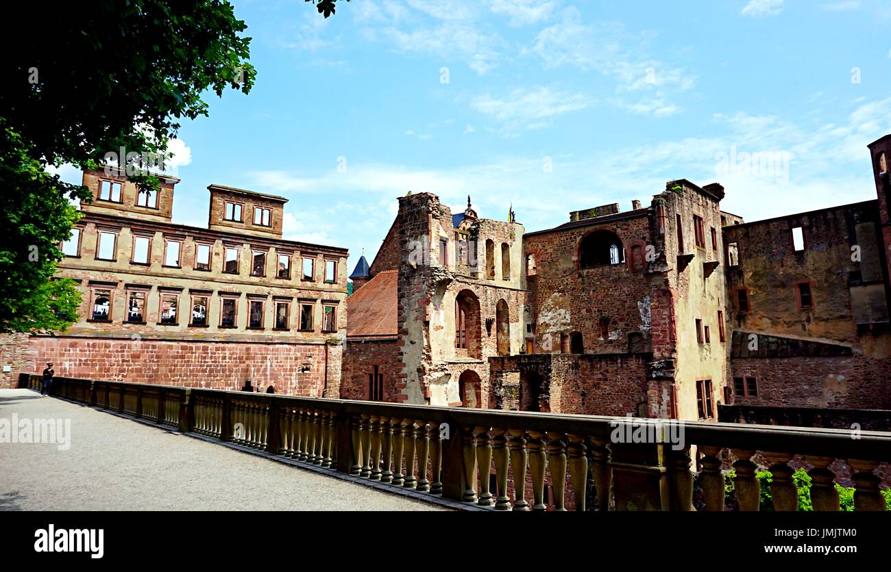 Beautiful ruins of Heidelberg Castle in Heidelberg, Germany Stock Photo ...
