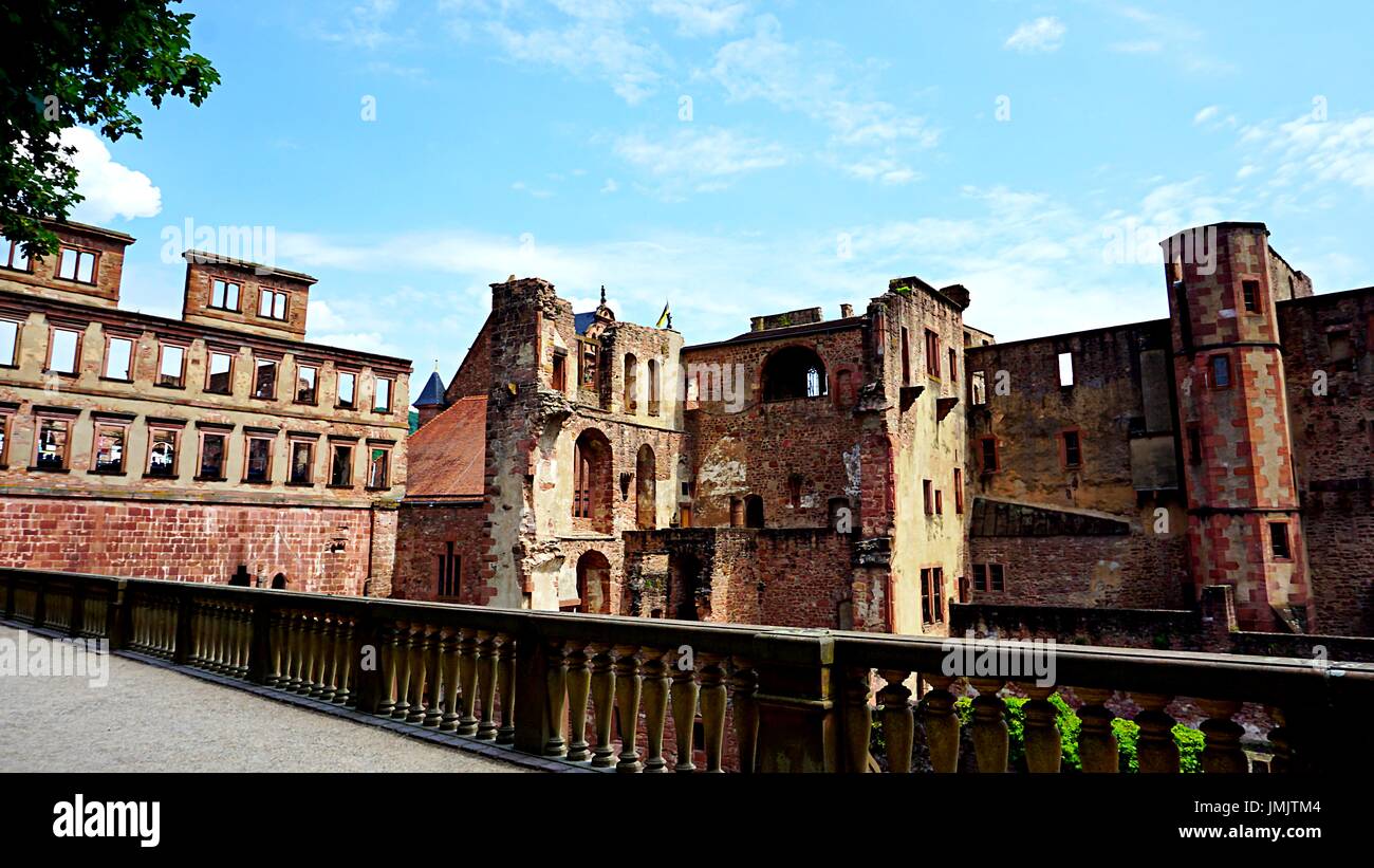 Beautiful ruins of Heidelberg Castle in Heidelberg, Germany Stock Photo ...