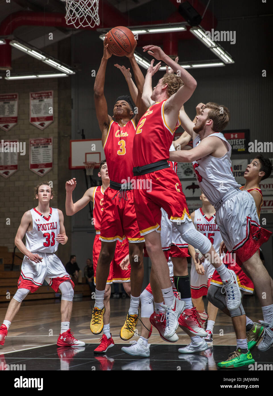 Basketball Action With Chico Vs Foothill High School In Palo Cedro