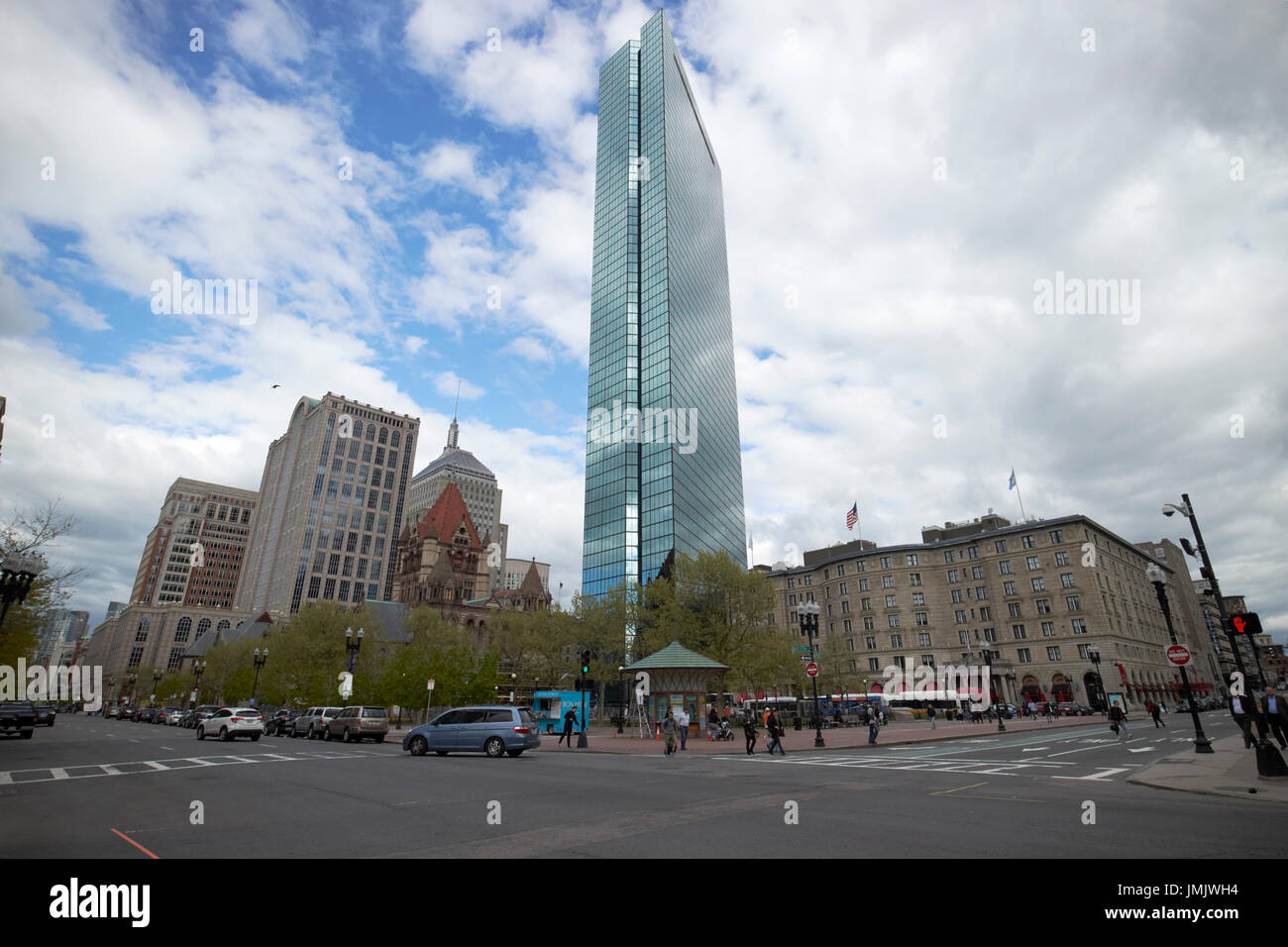 trinity church john hancock tower and fairmont copley plaza hotel ...