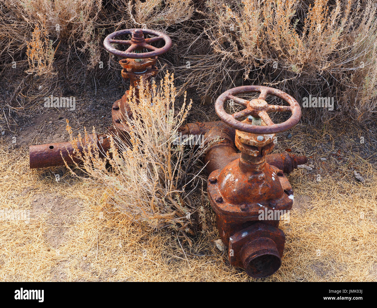 Abandoned Rusted Valves at Bodie Stock Photo - Alamy