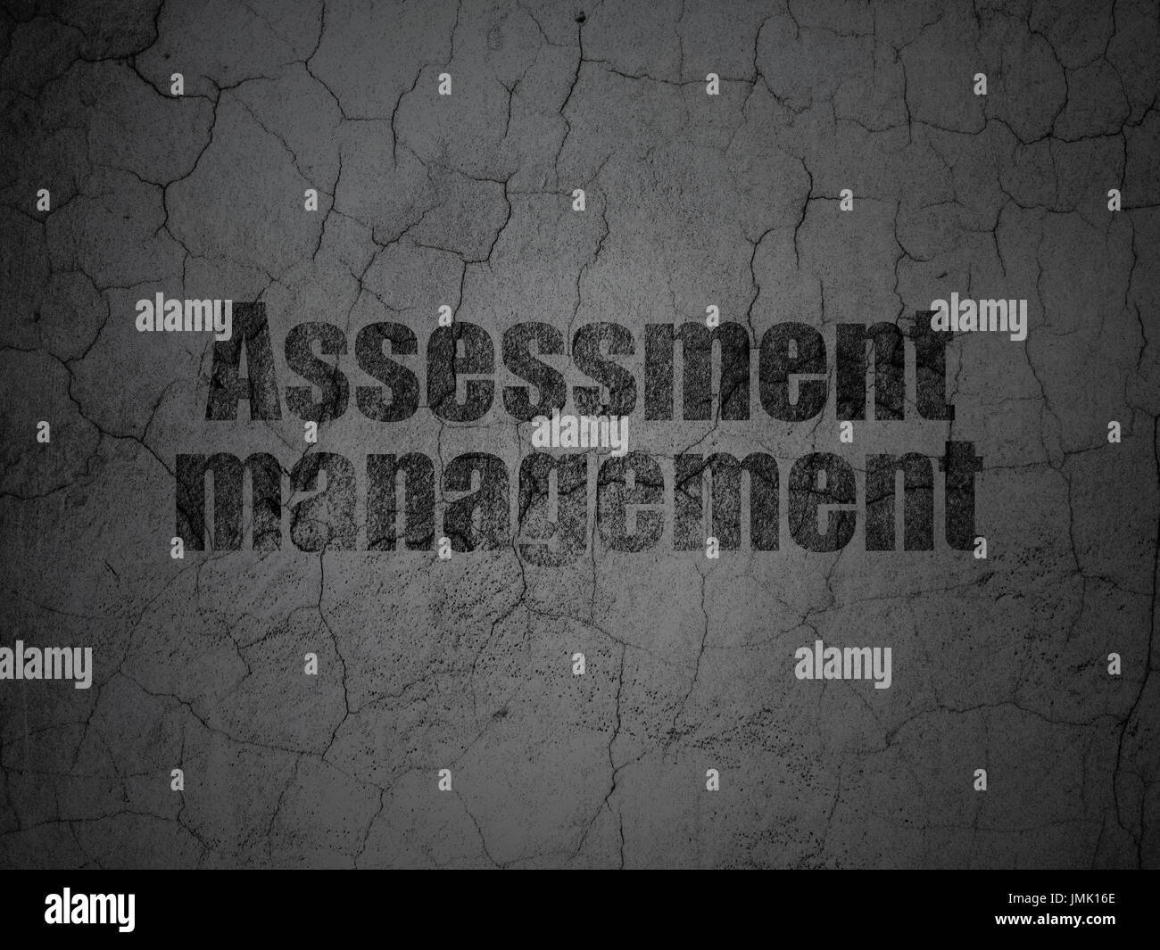 Business concept: Assessment Management on grunge wall background Stock ...