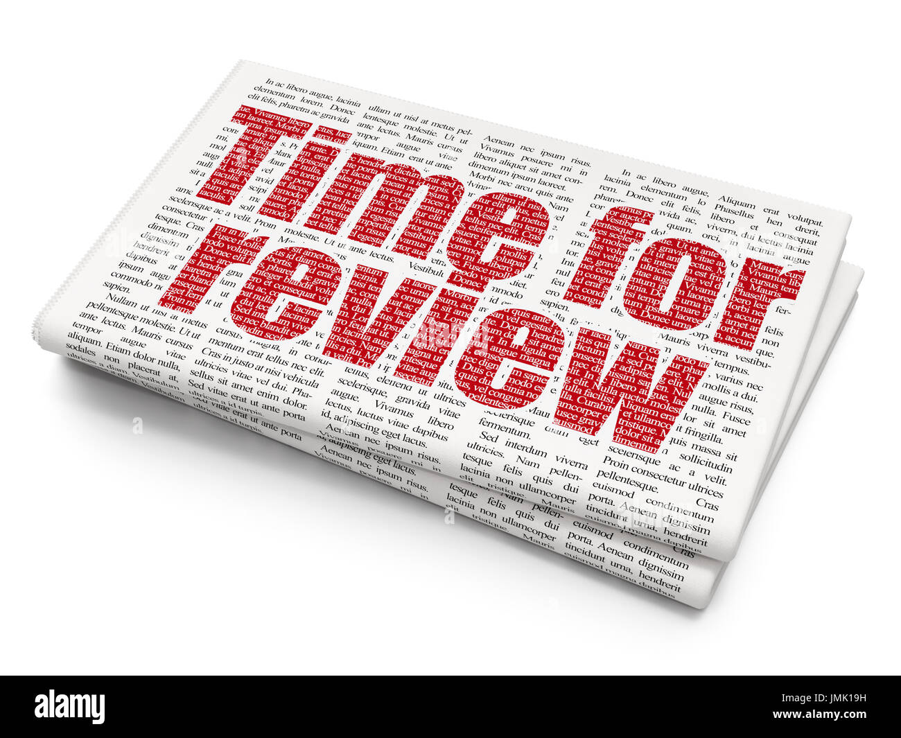 Timeline concept: Time for Review on Newspaper background Stock Photo ...