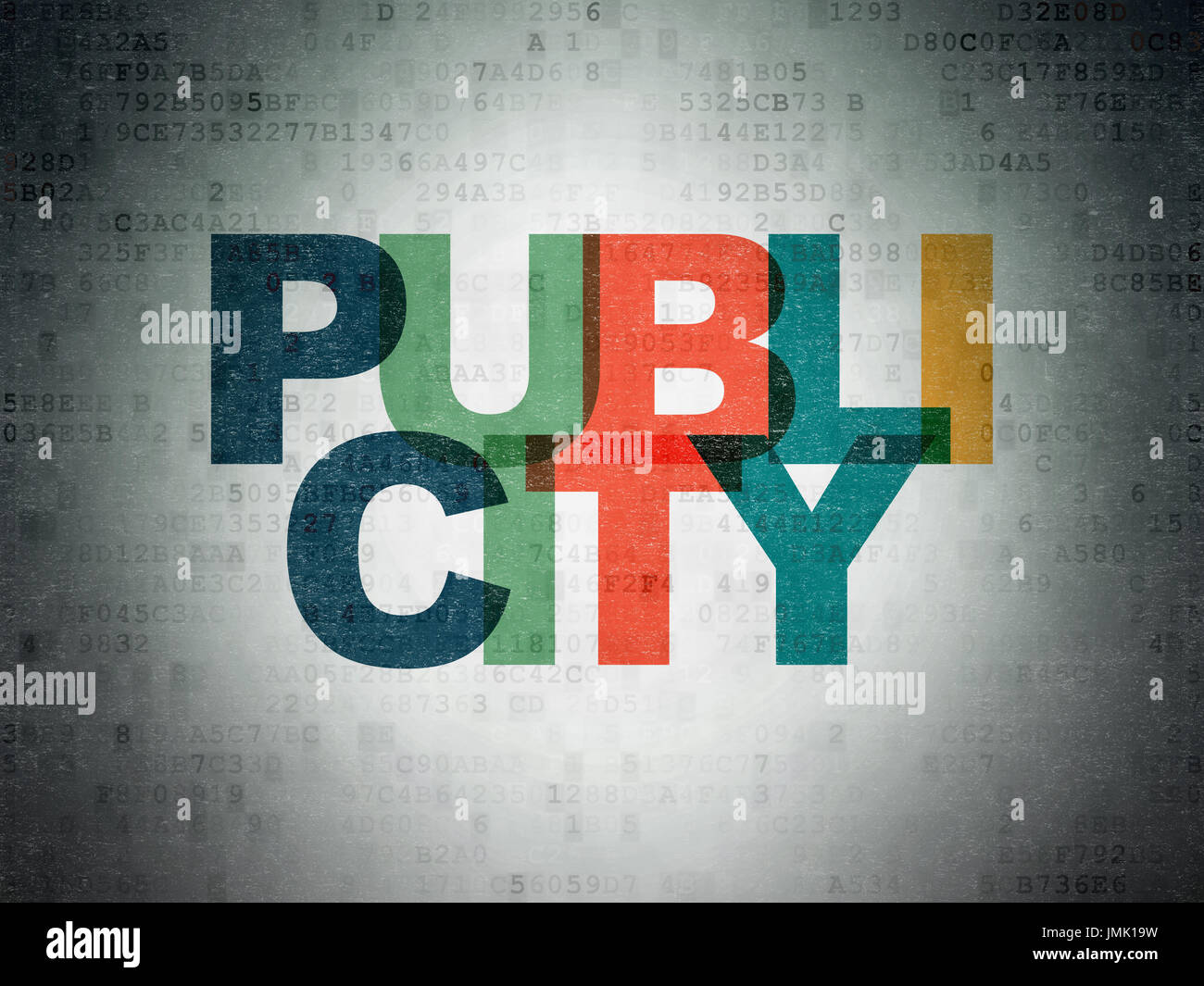 Advertising concept: Publicity on Digital Data Paper background Stock ...