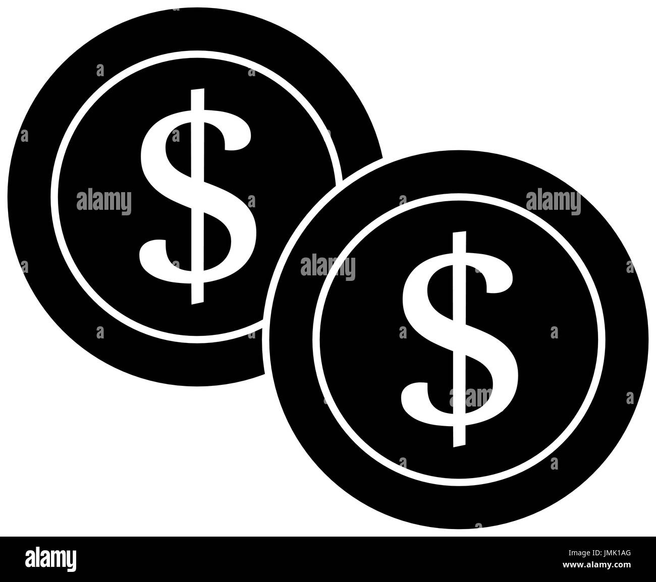 isolated two coins icon vector illustration graphic design Stock Vector ...