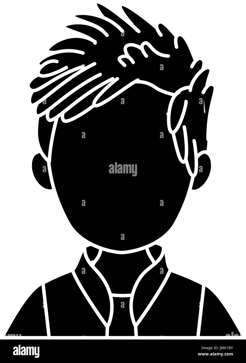 isolated upperbody young man icon vector illustration graphic design ...