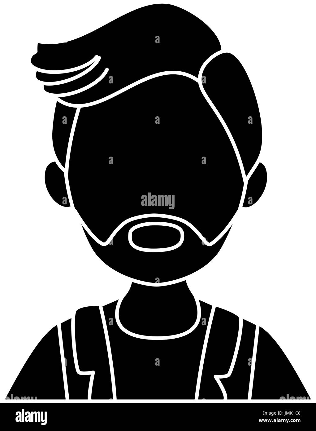 isolated upperbody young man icon vector illustration graphic design ...