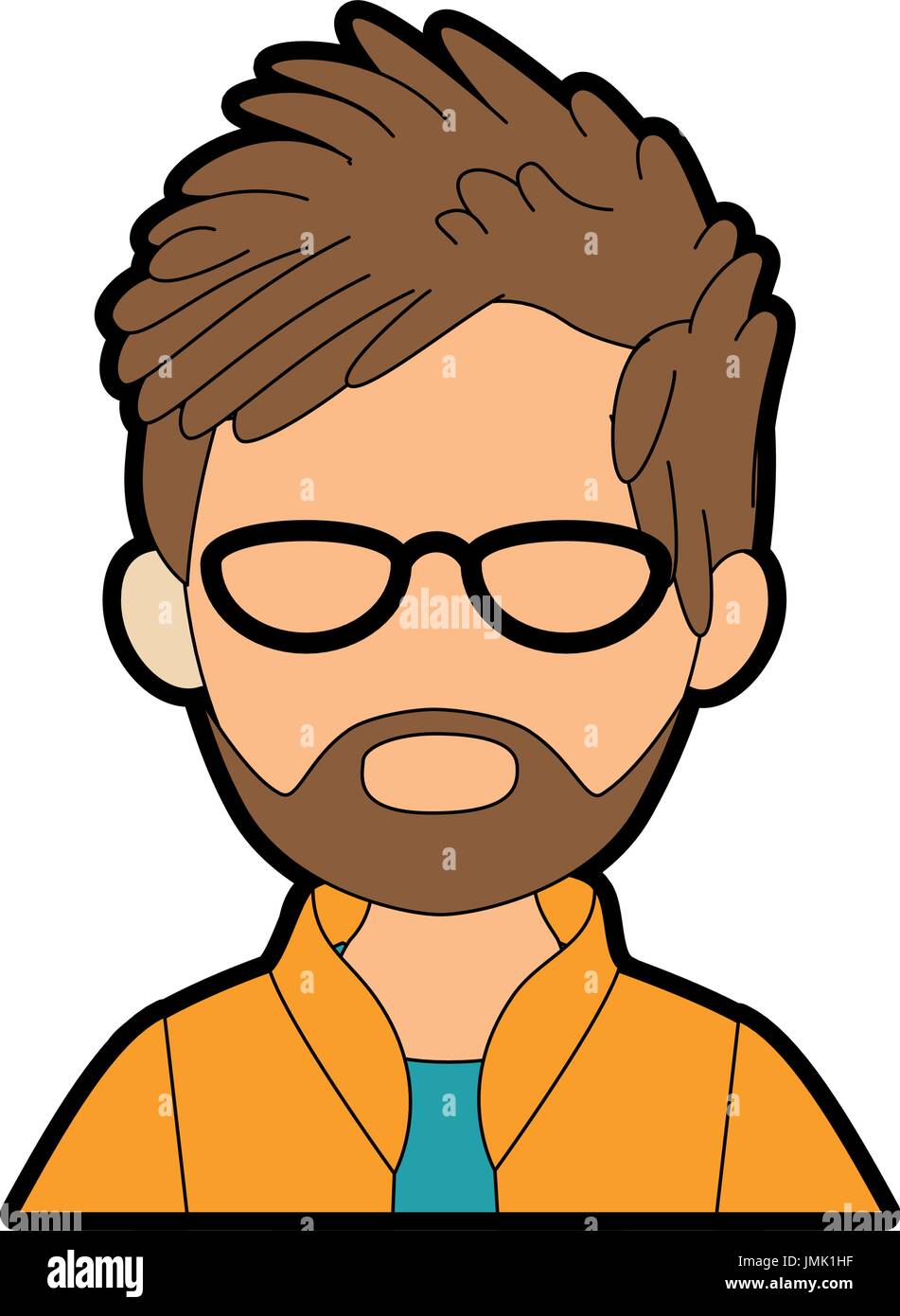 isolated upperbody young man icon vector illustration graphic design ...