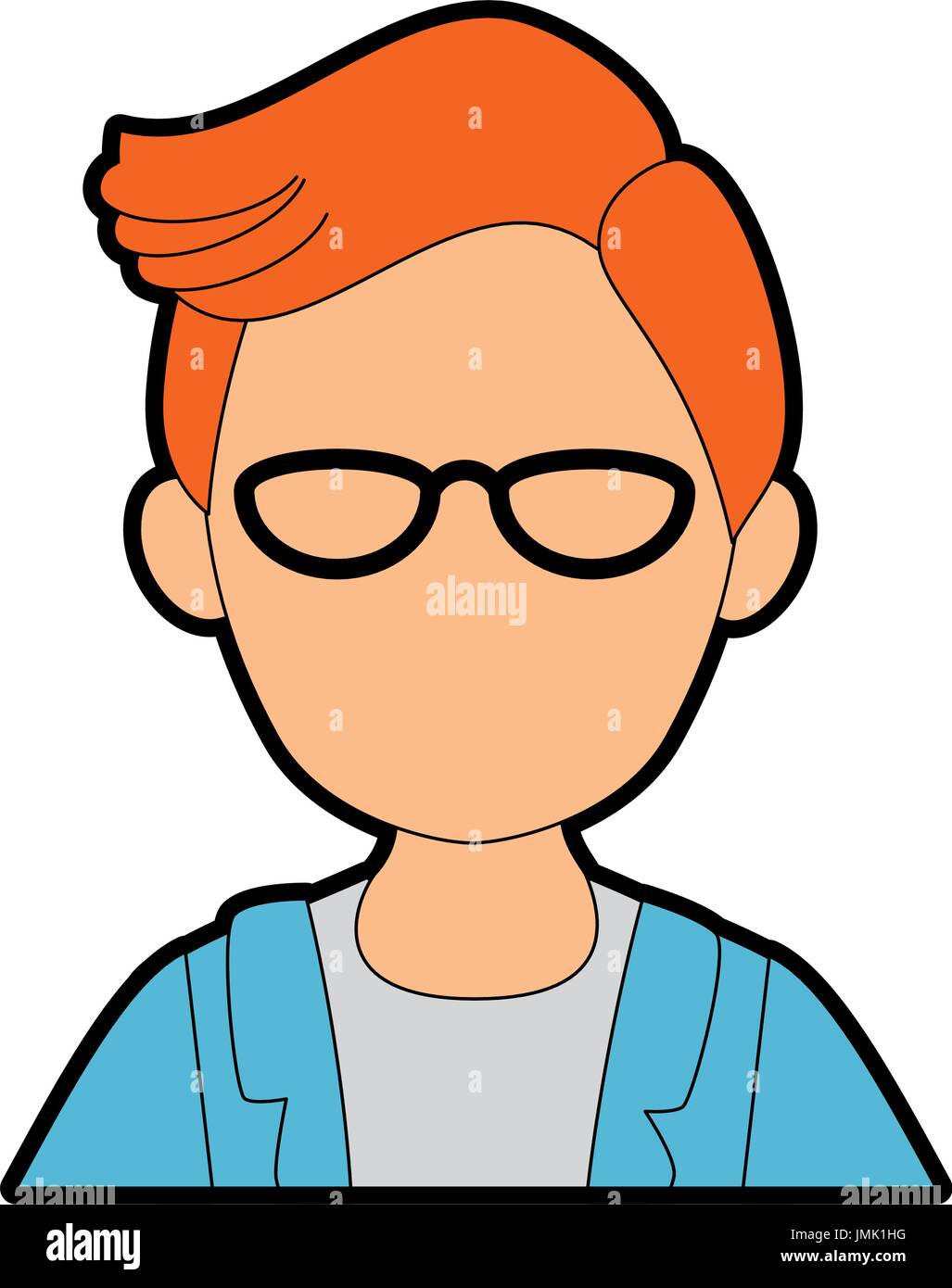 isolated upperbody young man icon vector illustration graphic design ...