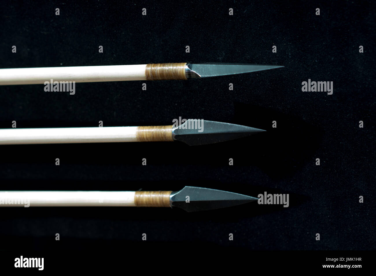 Antique old wooden arrows Stock Photo - Alamy