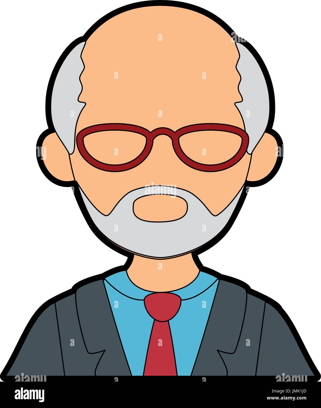isolated old man upperbody icon vector illustration graphic design ...