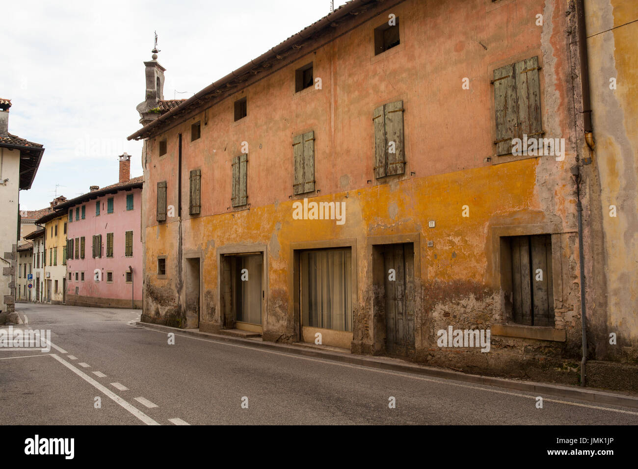 View of Fagagna houses, Town in Friuli Venezia Giulia. Italy Stock ...