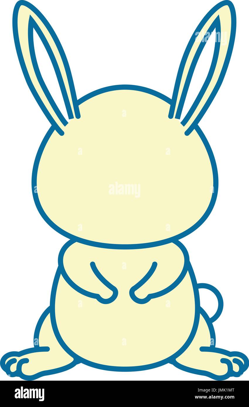 isolated cute standing rabbit icon vector illustration graphic design ...