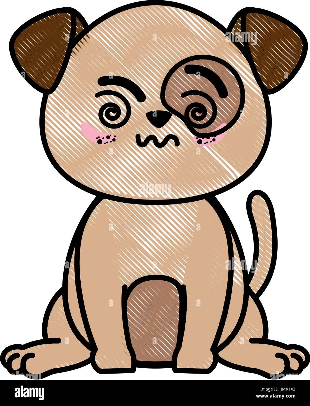 isolated cute standing dog icon vector illustration graphic design ...