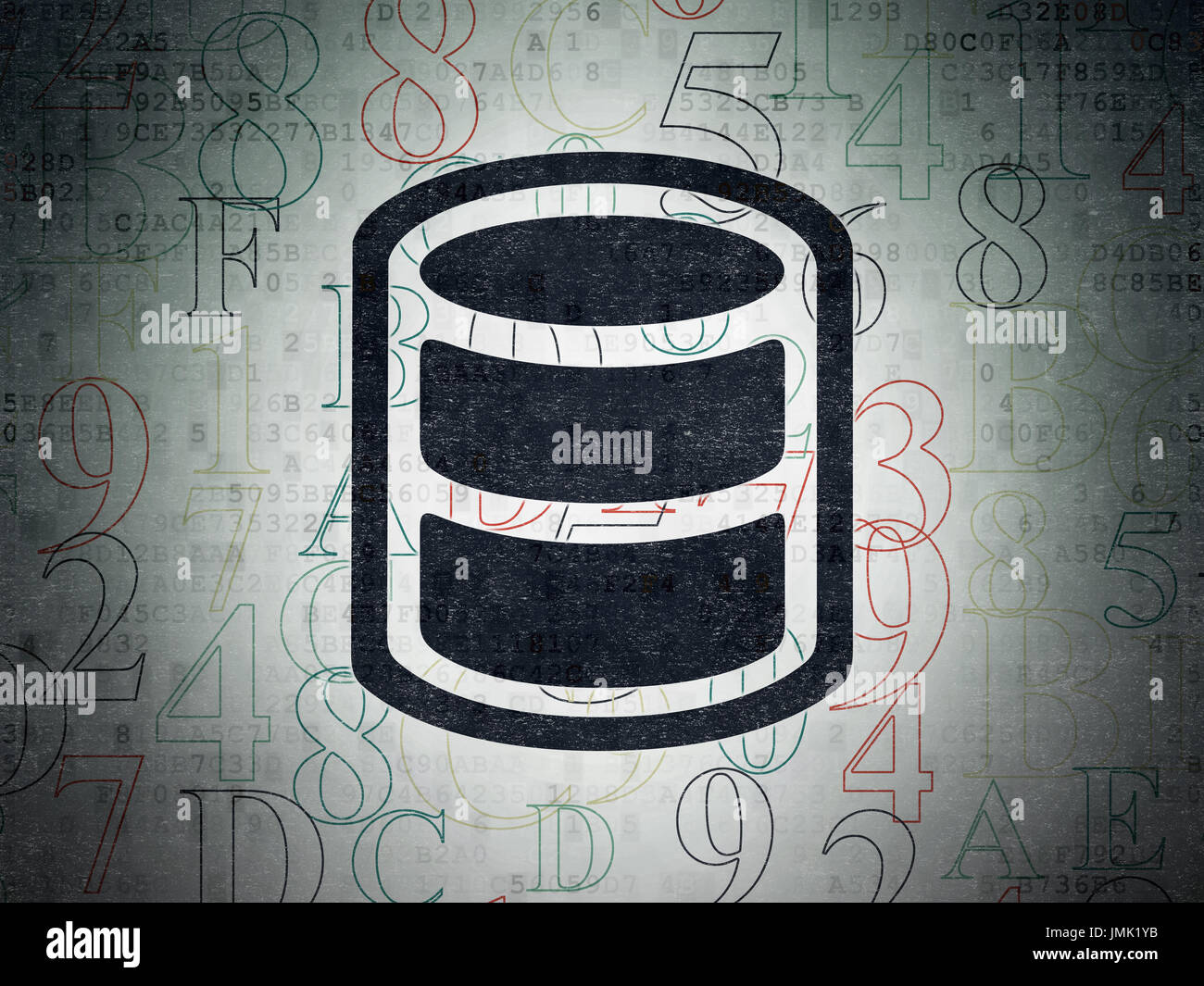 Programming concept: Database on Digital Data Paper background Stock ...