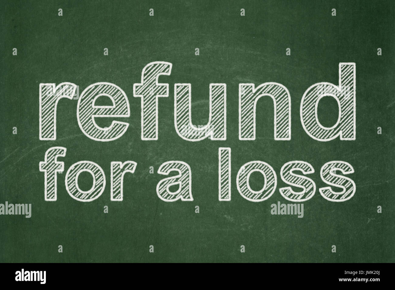 Insurance concept: Refund For A Loss on chalkboard background Stock ...