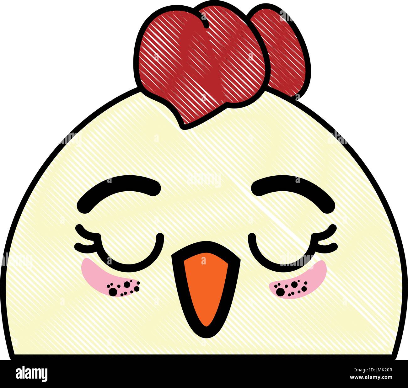 isolated cute chicken face icon vector illustration graphic design ...
