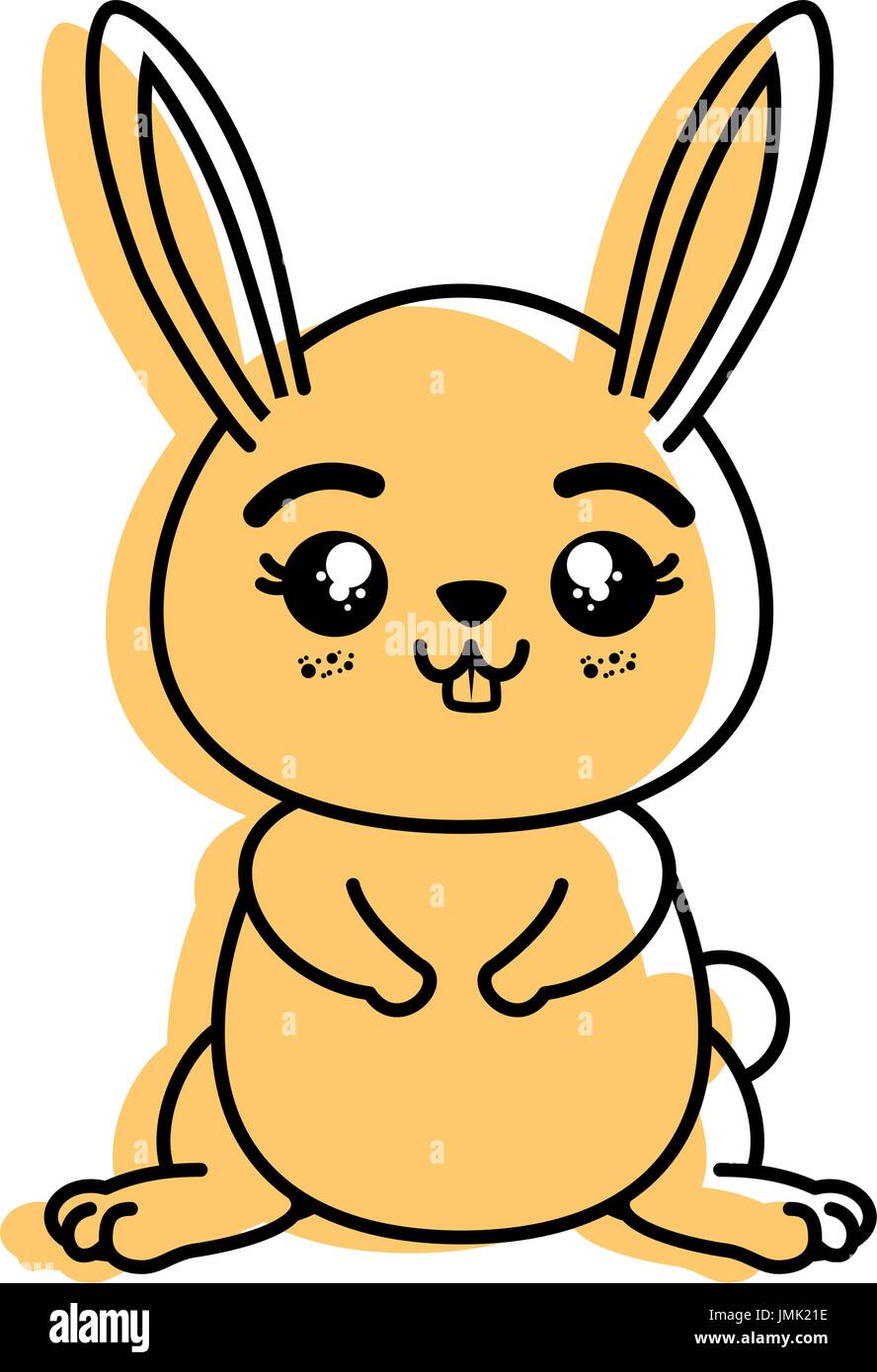 isolated cute standing rabbit icon vector illustration graphic design ...