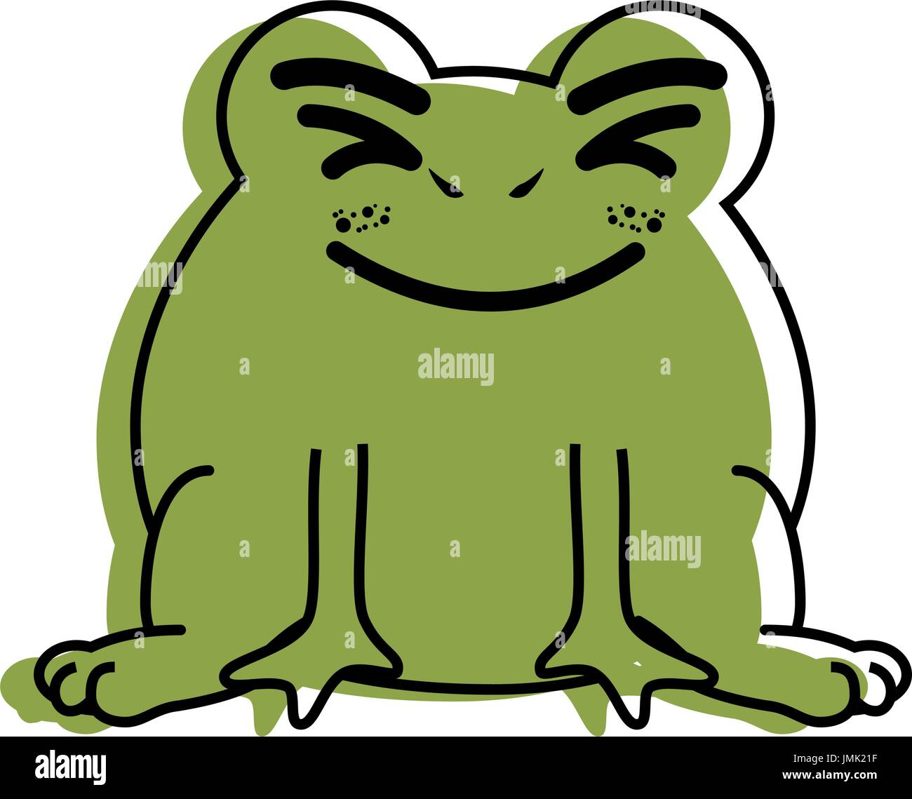 isolated cute standing toad icon vector illustration graphic design ...