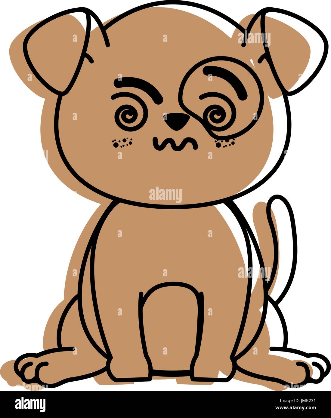 isolated cute standing dog icon vector illustration graphic design ...