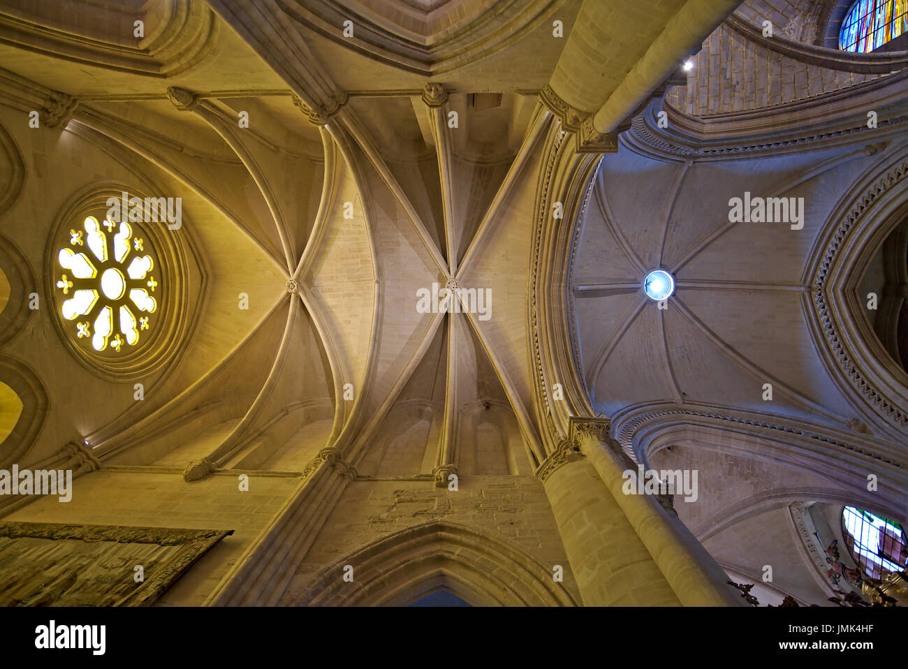 Image of the ceiling showing the ribbed vault of Saint Mary and Saint ...