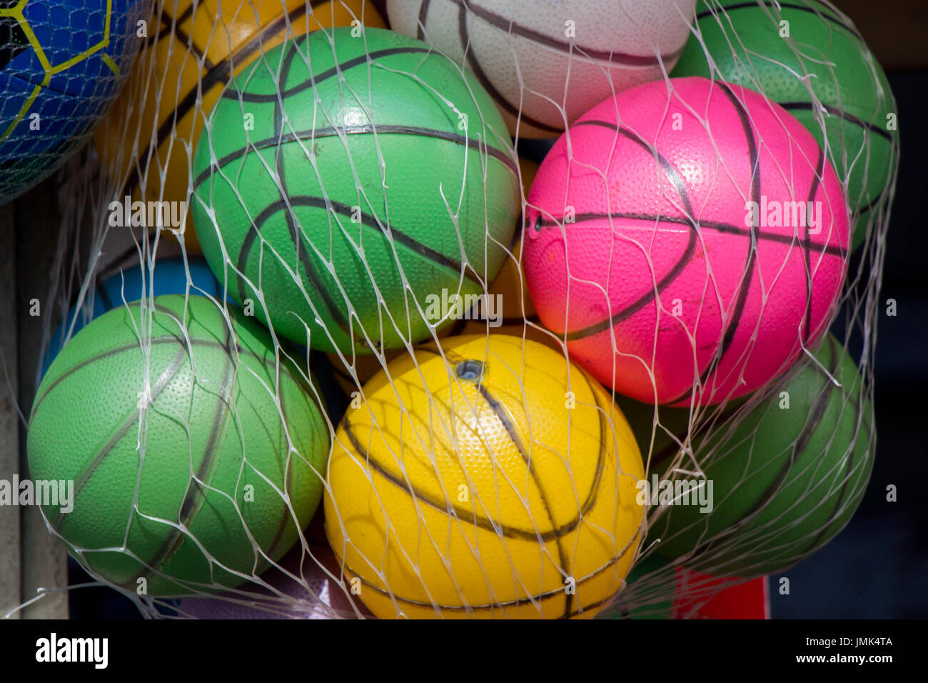 Rubber ball of various color as a background Stock Photo - Alamy
