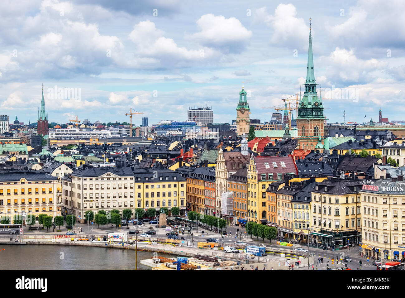 Spires of German Church and Stockholm Cathedral rises above the ...