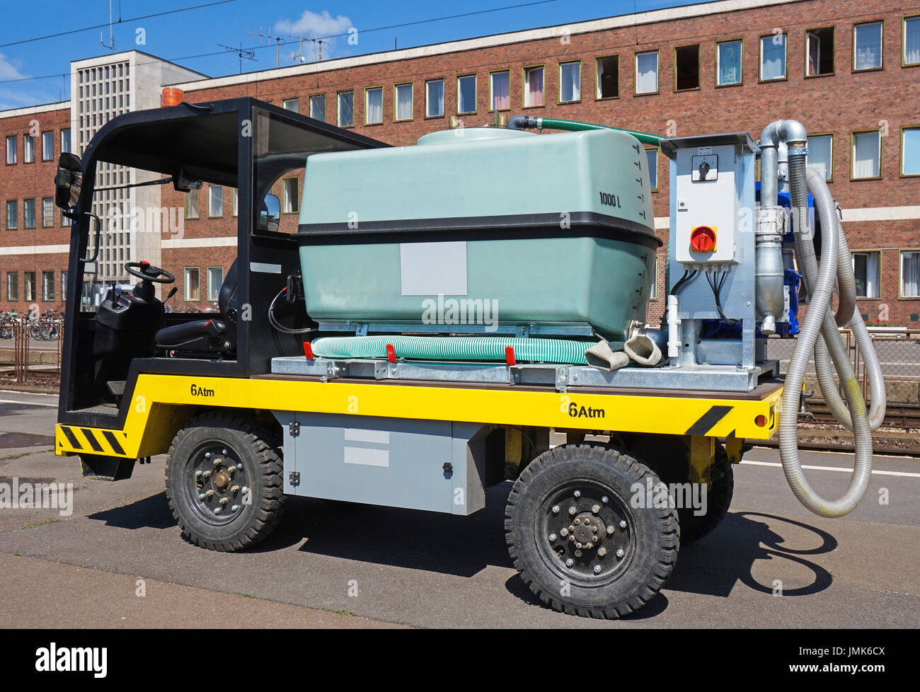 Street cleaner vehicle Stock Photo - Alamy