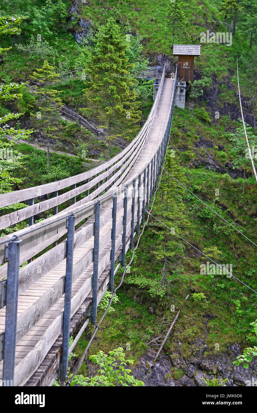 Suspension bridge, Wasserlochklamm, Austria Stock Photo - Alamy