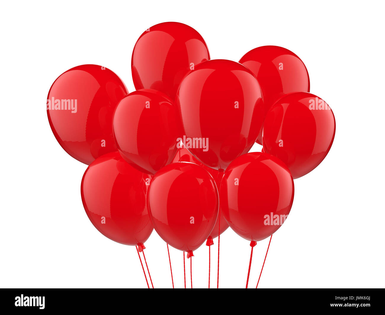 3d rendering a bunch of red balloons Stock Photo - Alamy