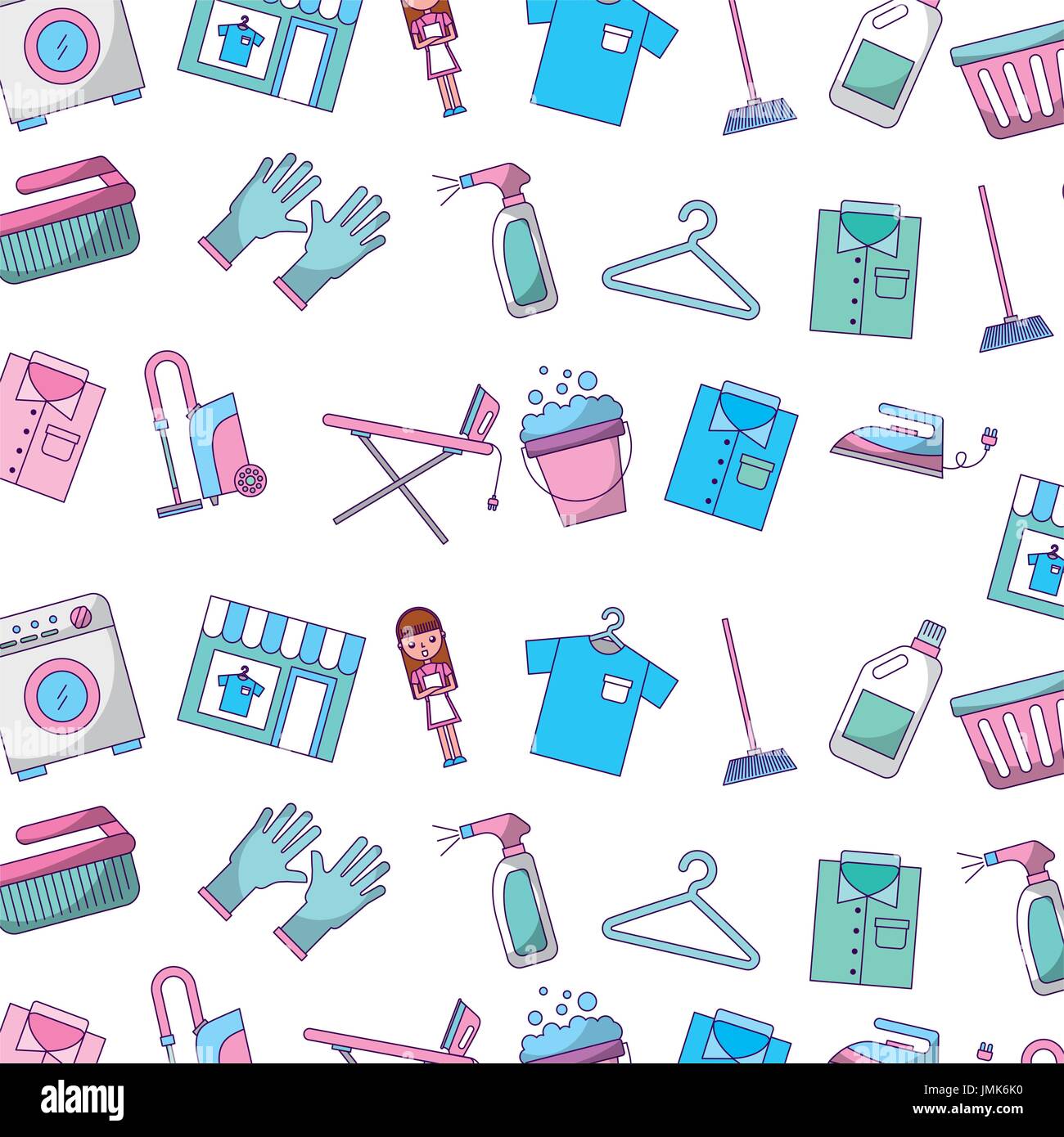 Laundry icons pattern background Stock Vector Image & Art - Alamy