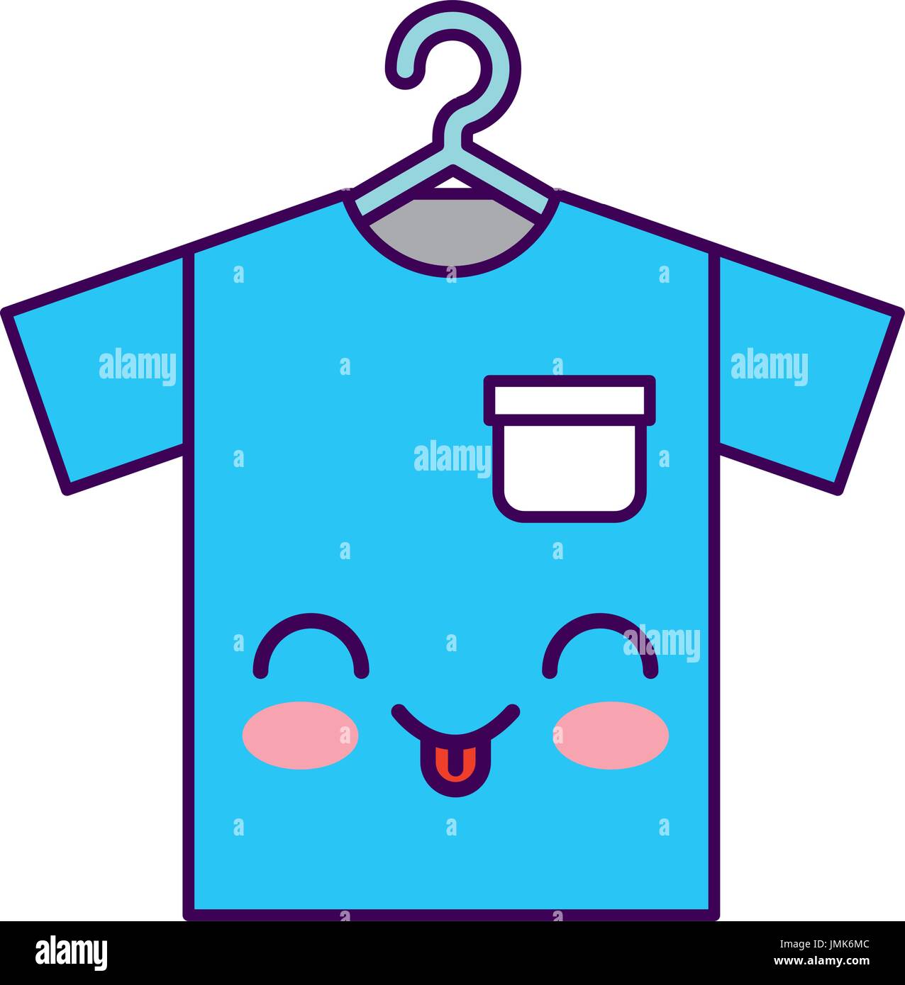 Laundry garments hanging kawaii character Stock Vector Image & Art - Alamy