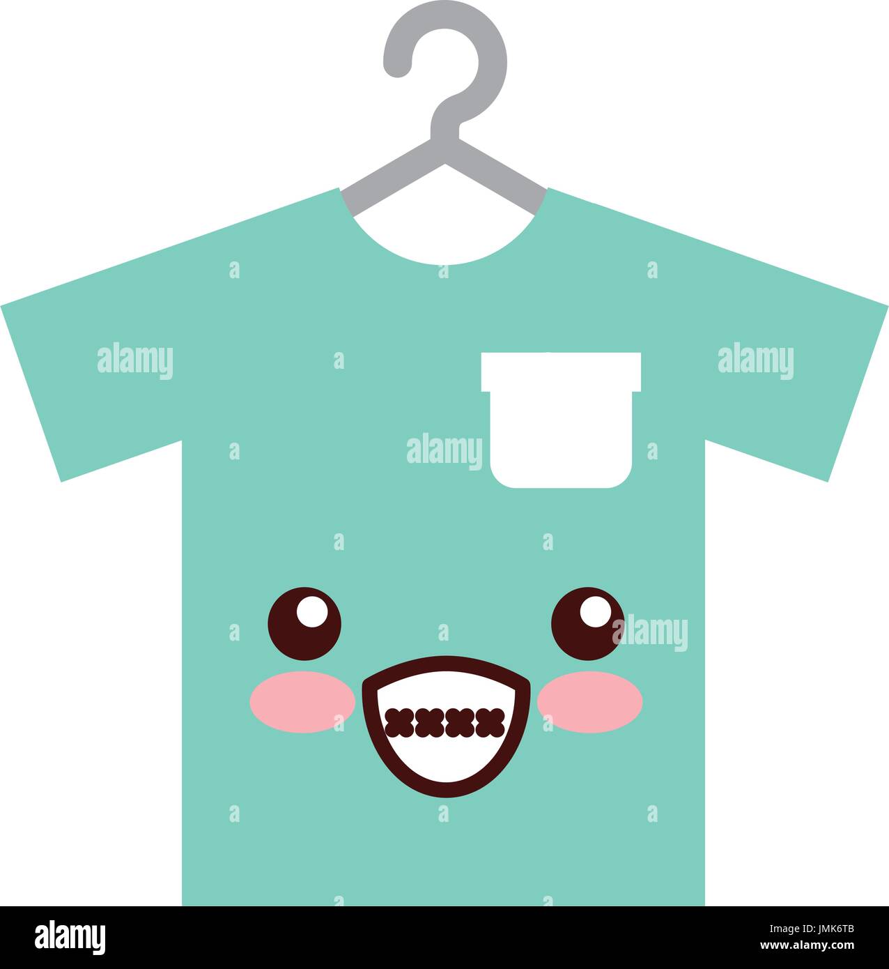 Laundry garments hanging kawaii character Stock Vector Image & Art - Alamy