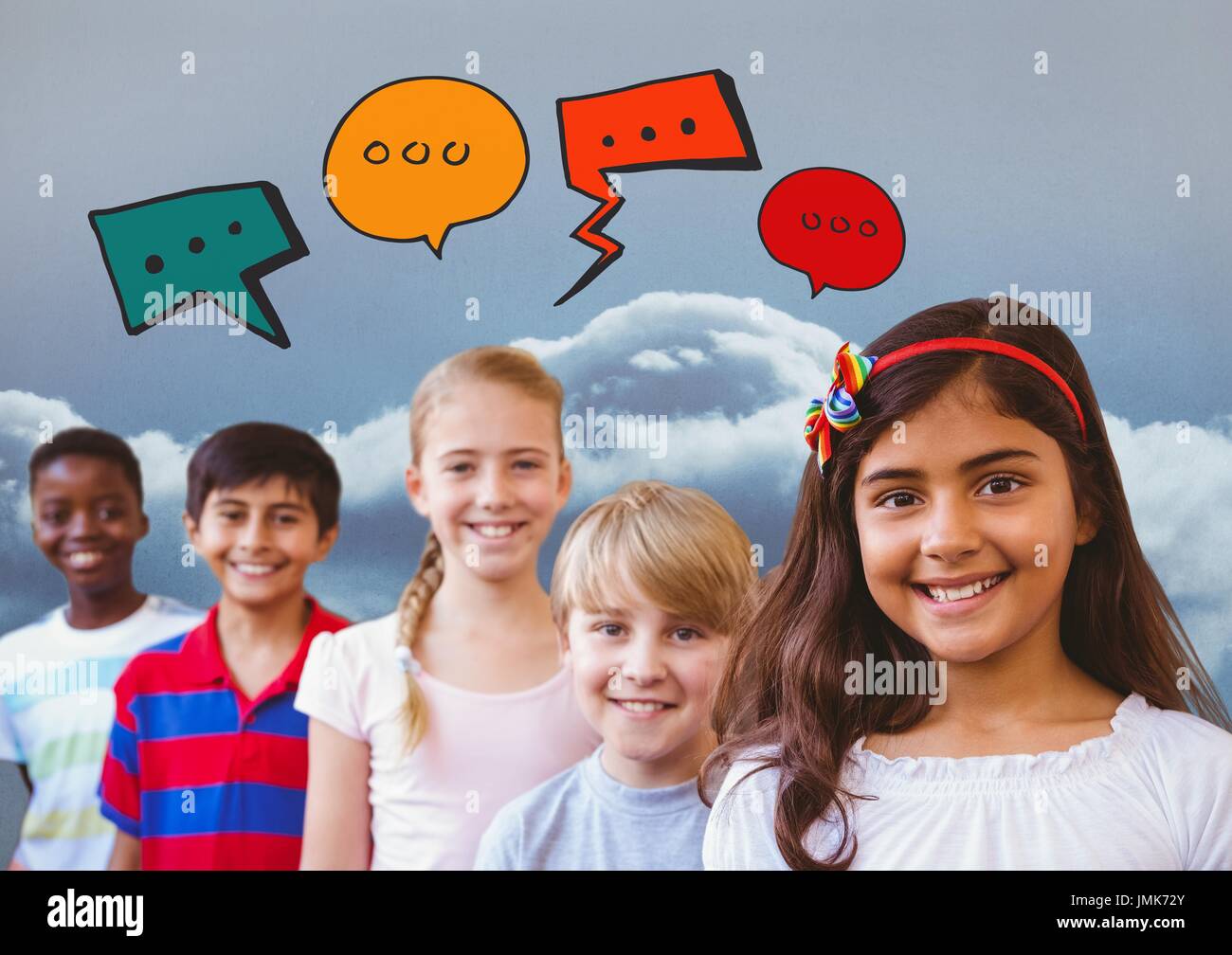 Kids computer classroom row hi-res stock photography and images - Alamy