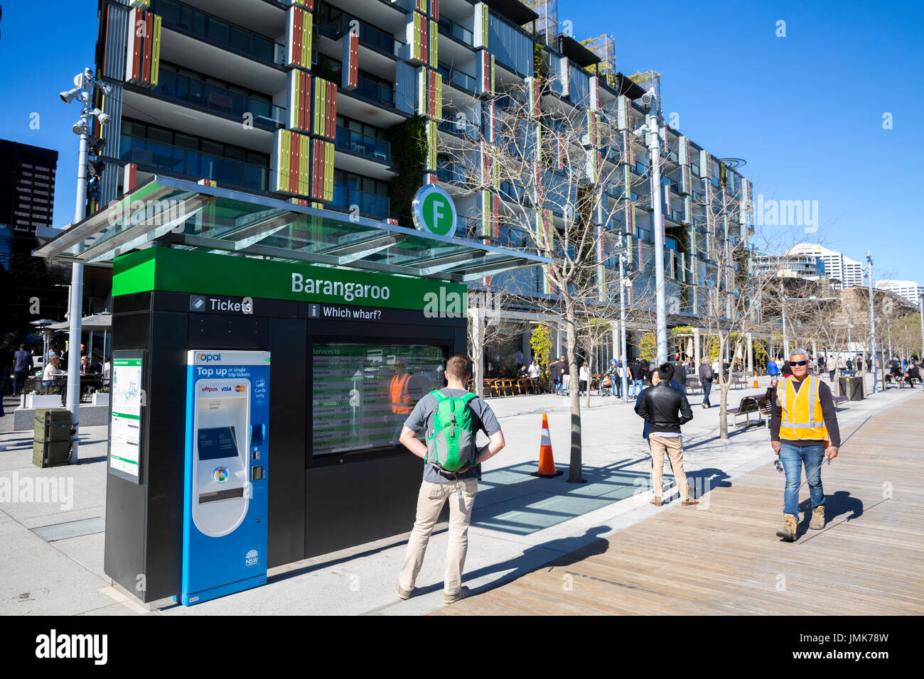 Barangaroo development ferry wharf in Sydney city centre,new south ...