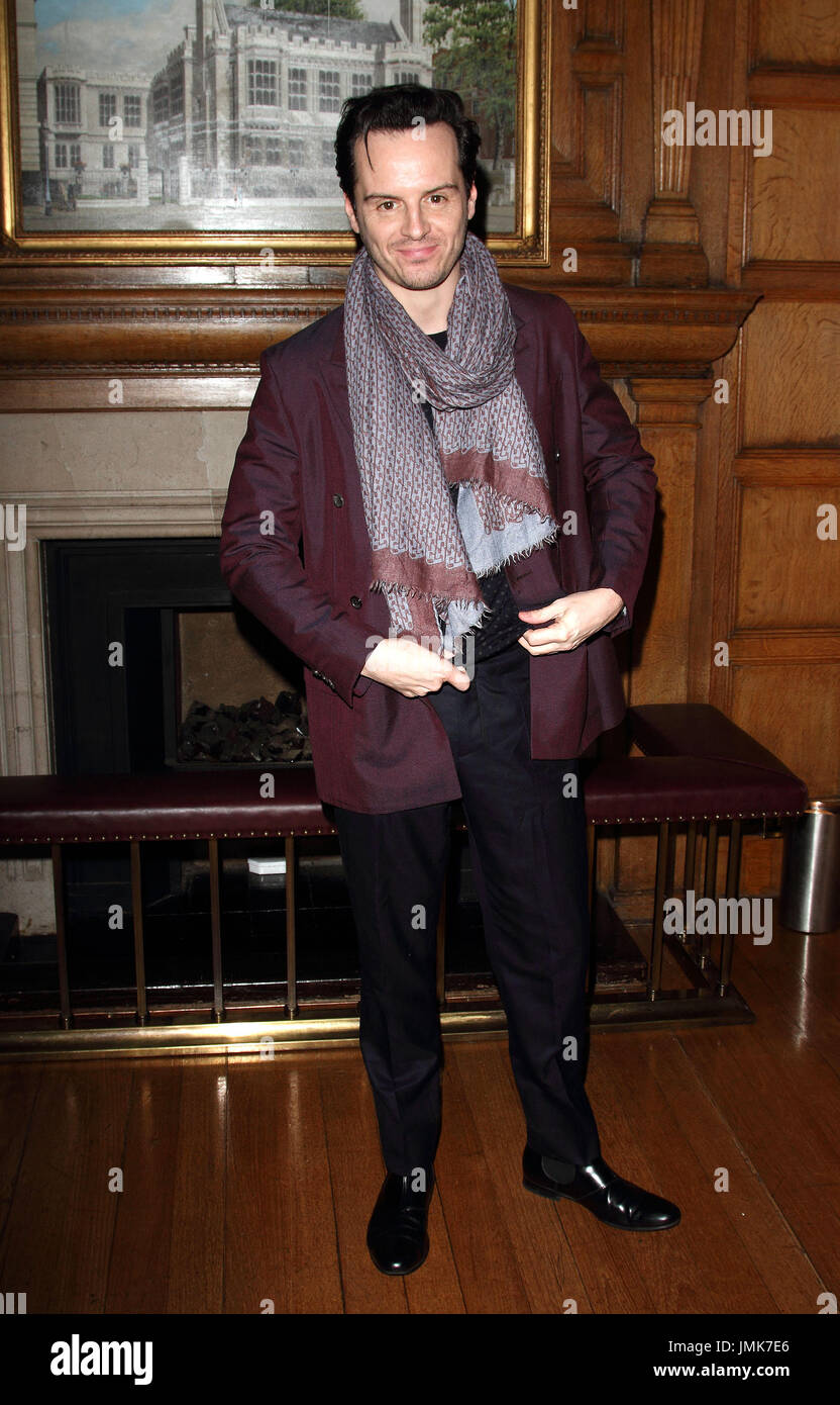 London, UK. Andrew Scott at LCM a/w 2015: Hackett London, dinner ...