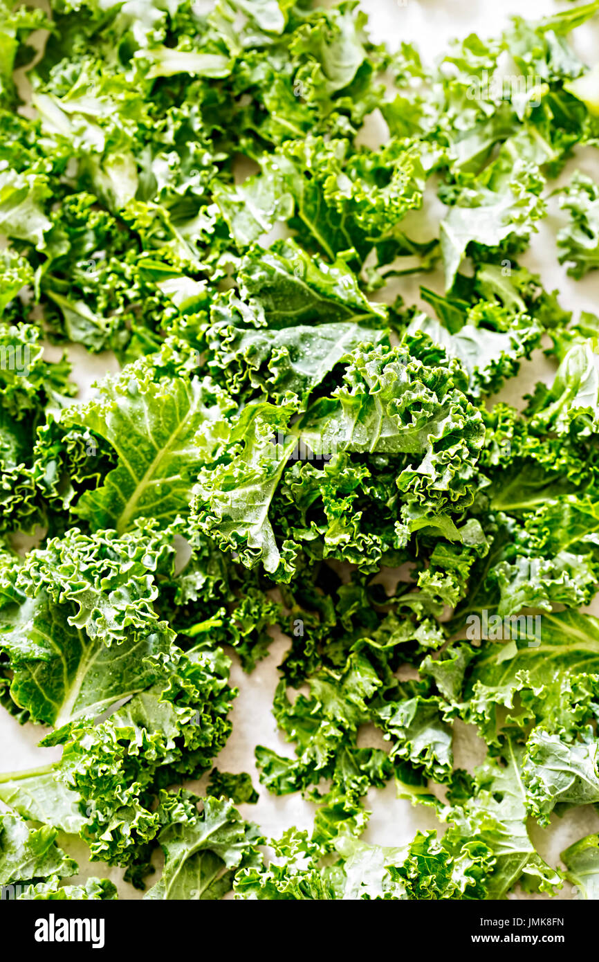 Fresh kale on white background Stock Photo - Alamy