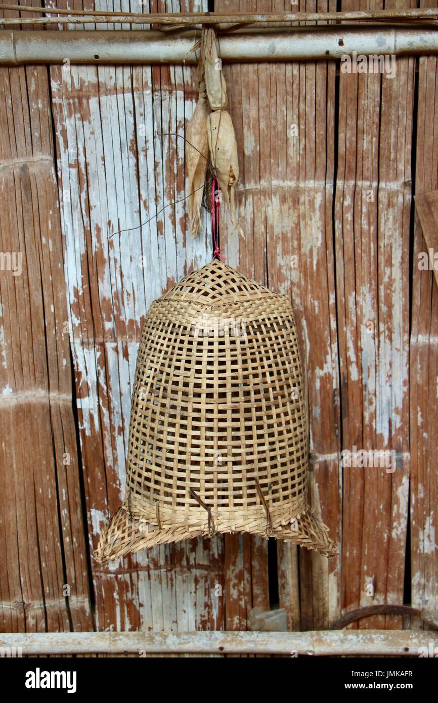 Fishing basket in a local village in Thailand Stock Photo - Alamy