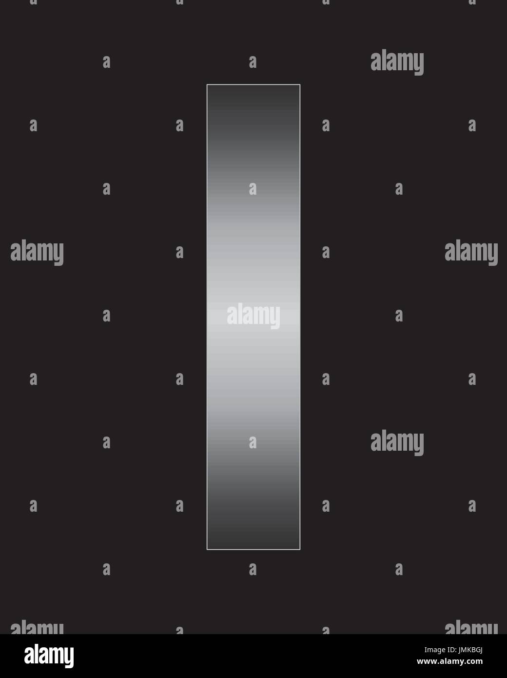 rectangular bent metal font - letter I Stock Vector Image & Art - Alamy