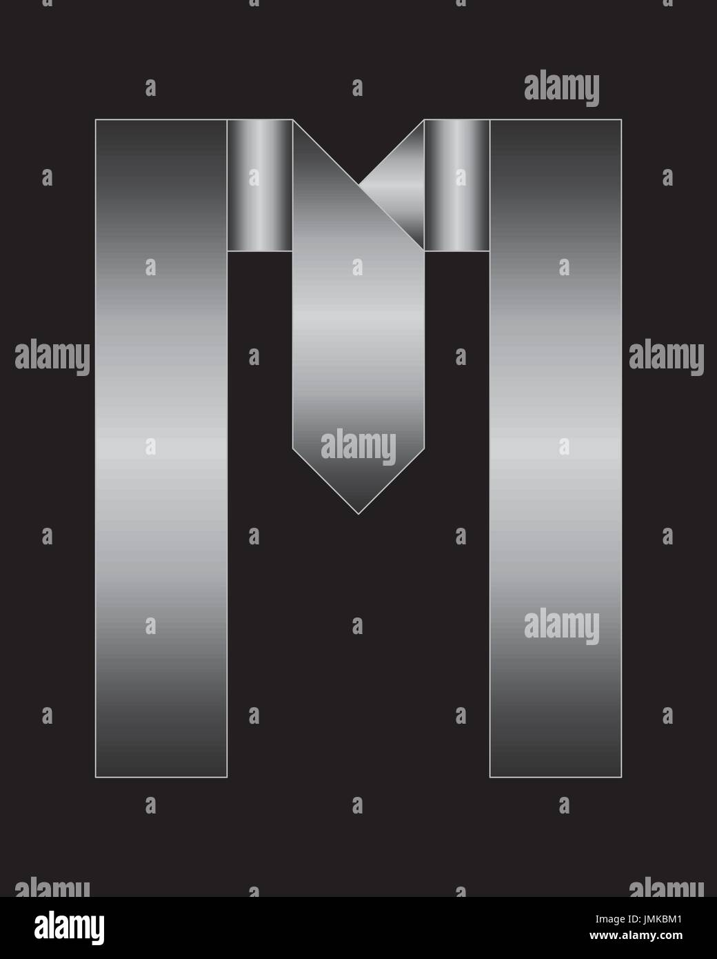 rectangular bent metal font - letter M Stock Vector Image & Art - Alamy