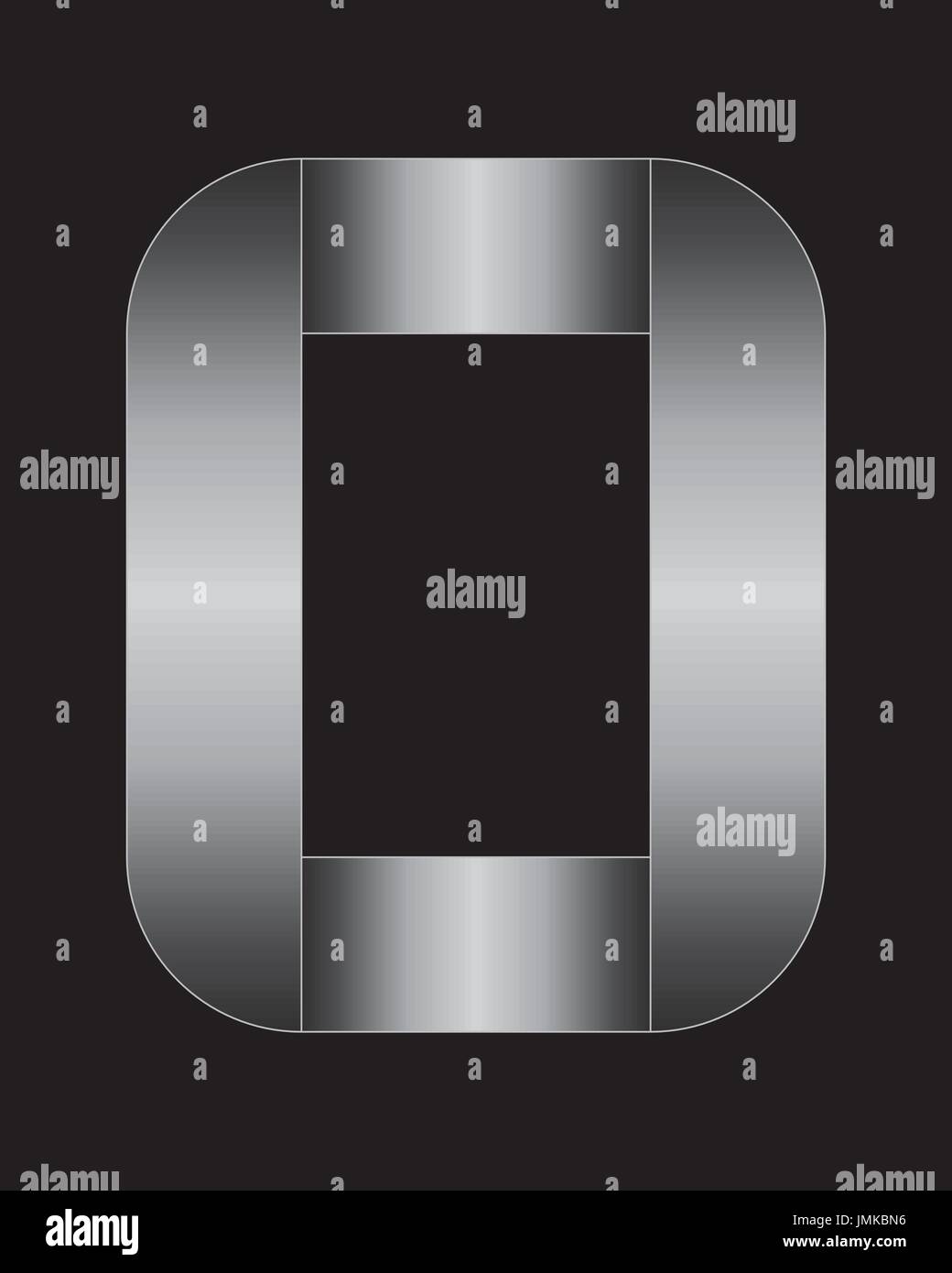 rectangular bent metal font - letter O Stock Vector Image & Art - Alamy