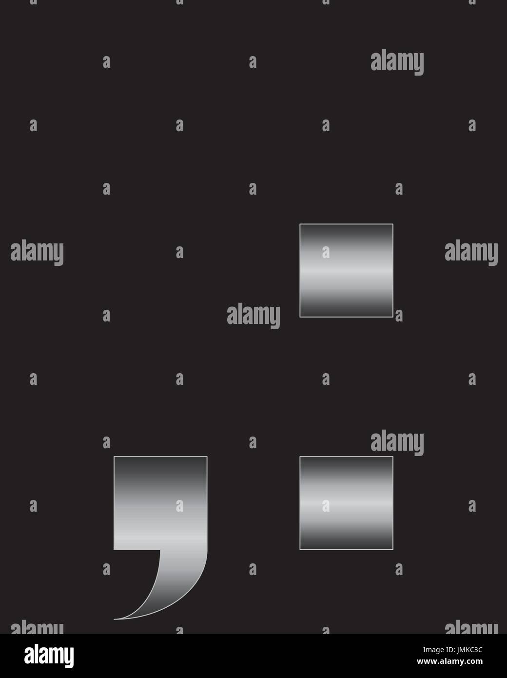 Comma punctuation Stock Vector Images - Alamy