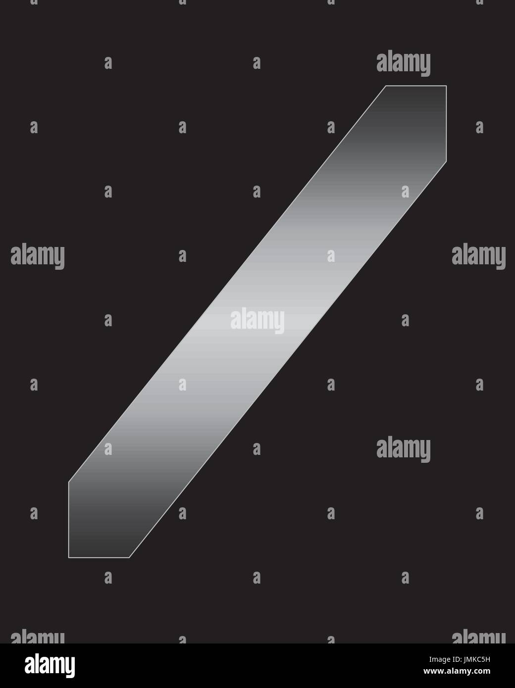 rectangular bent metal font - slash sign Stock Vector Image & Art - Alamy