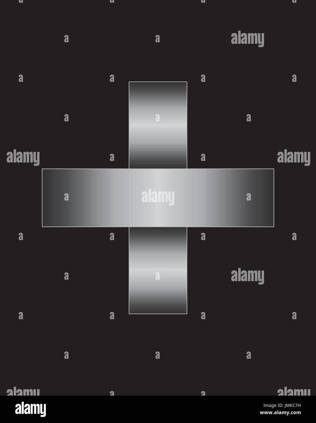 rectangular bent metal font - plus sign Stock Vector Image & Art - Alamy