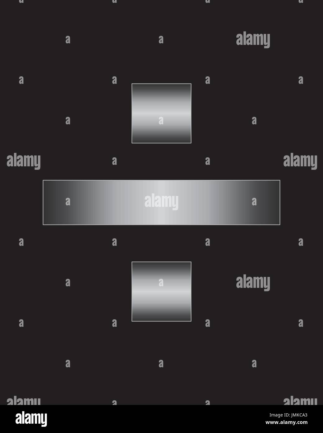 rectangular bent metal font - division sign Stock Vector Image & Art ...