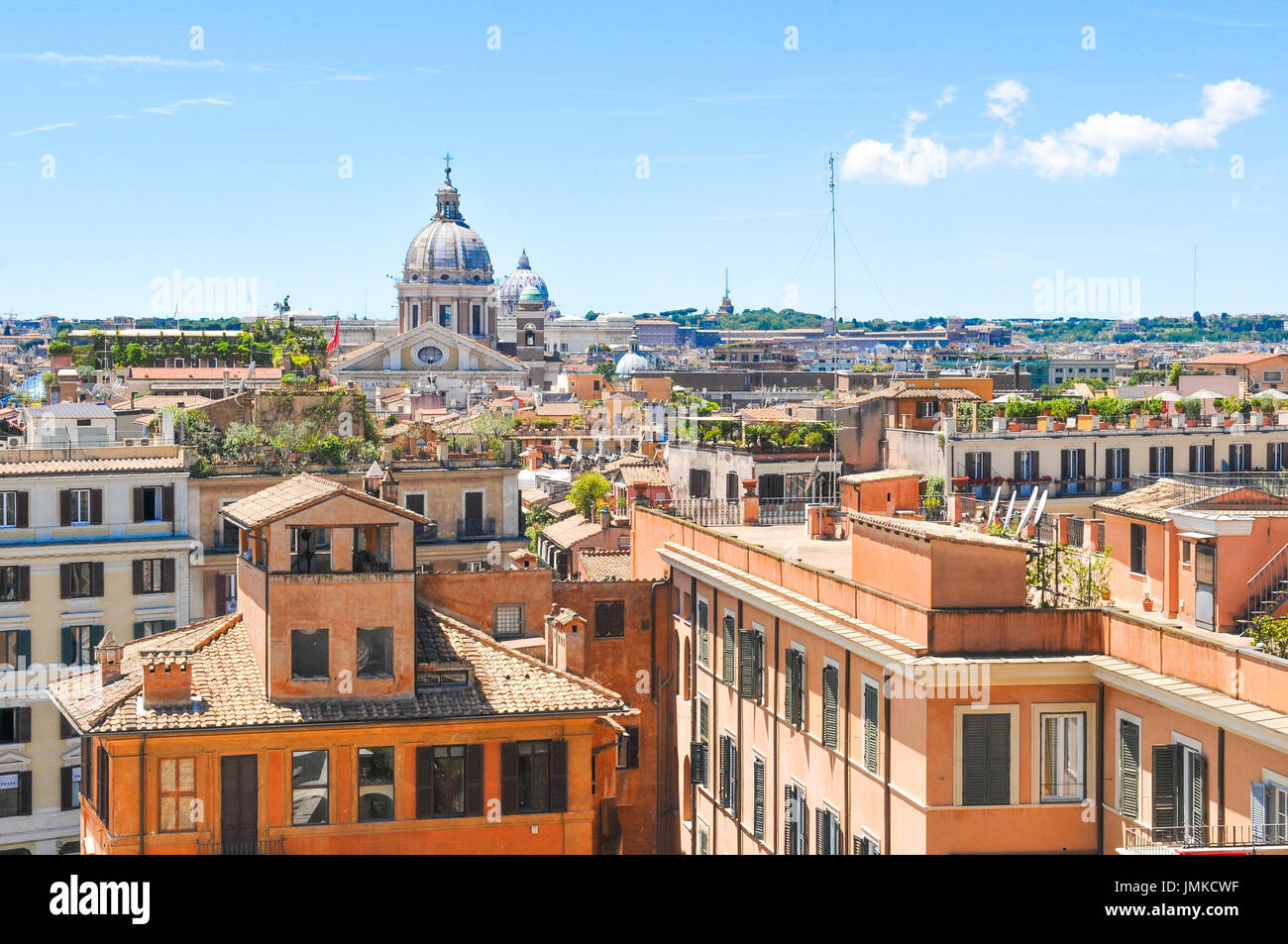 Streets of rome rooftops hi-res stock photography and images - Alamy