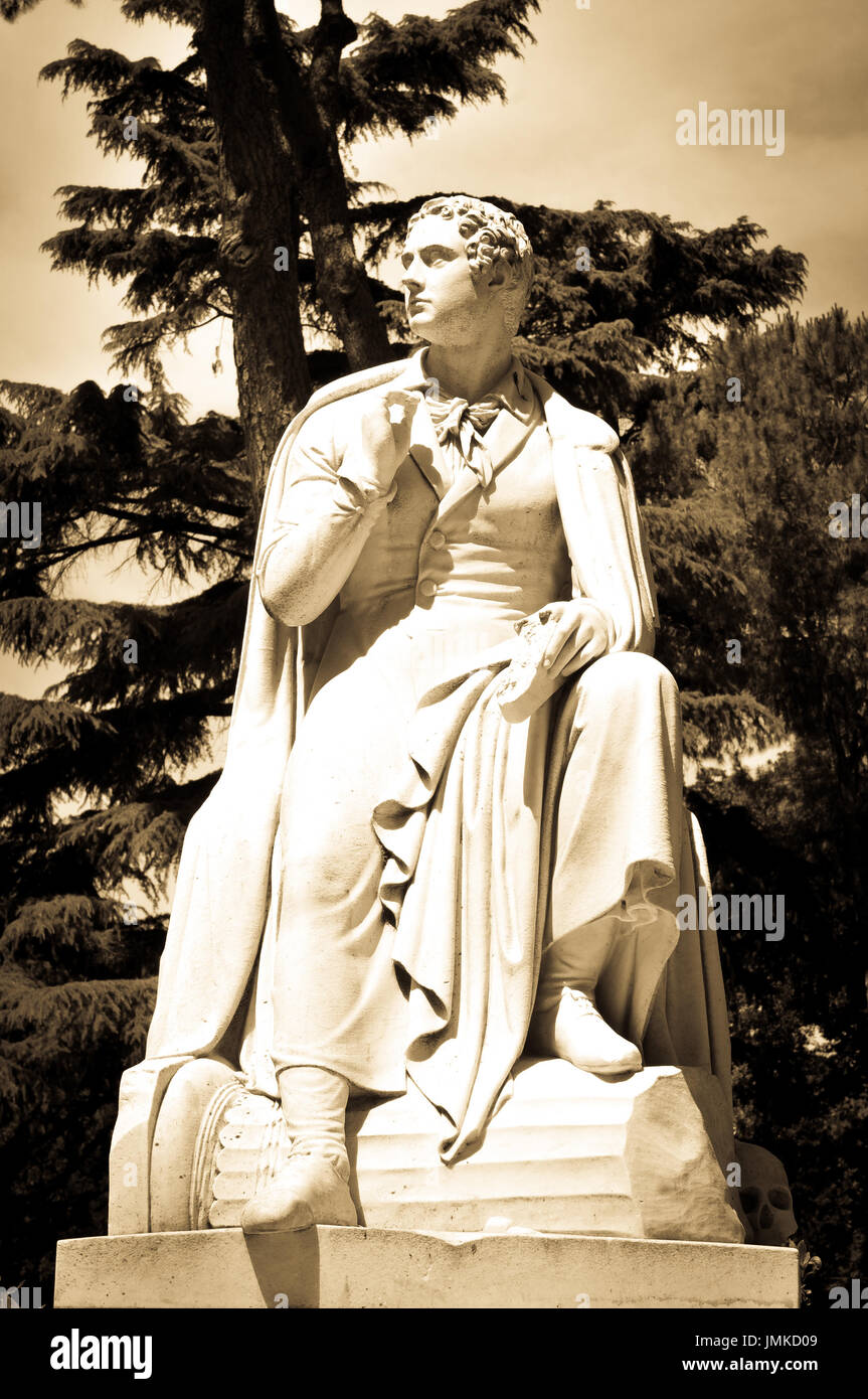 Statue of Byron in Rome, Italy Stock Photo - Alamy
