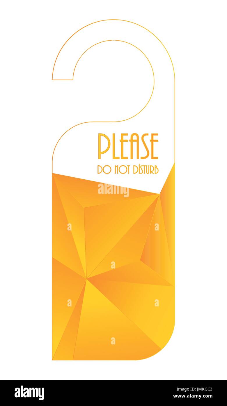 door hanger, do not disturb sign with triangle design Stock Vector ...