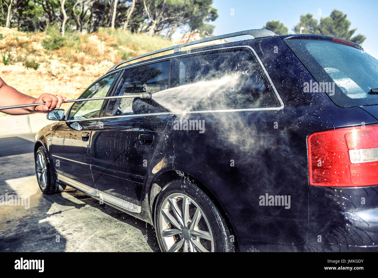 High pressure washing car hi-res stock photography and images - Alamy